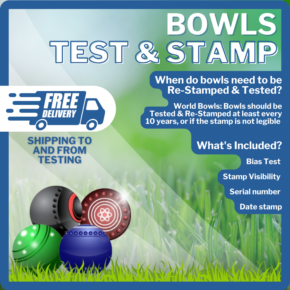 Bowls Test & Stamp – Game Set & Match