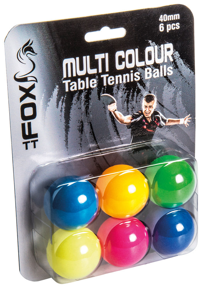 Fox TT Coloured Table Tennis Balls (Pack of 6) – Game Set & Match